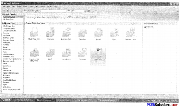 PSEB 10th Class Computer Notes Chapter 7 Microsoft Publishers-I – PSEB ...