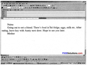 PSEB 12th Class English E-Mail Writing – PSEB Solutions